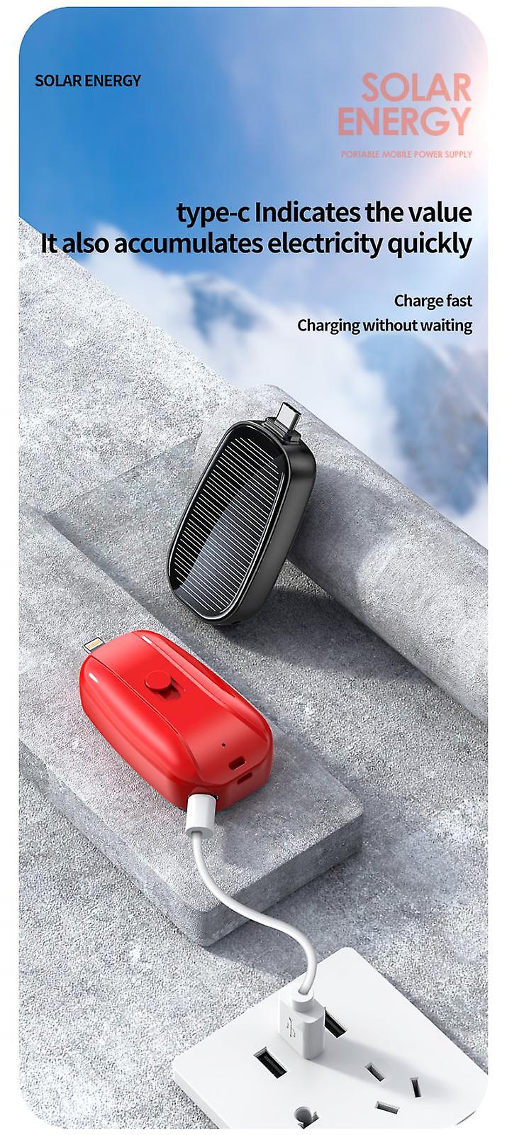Mini Solar Power Bank Portable Keychain Powerbank For Cell Phone ...