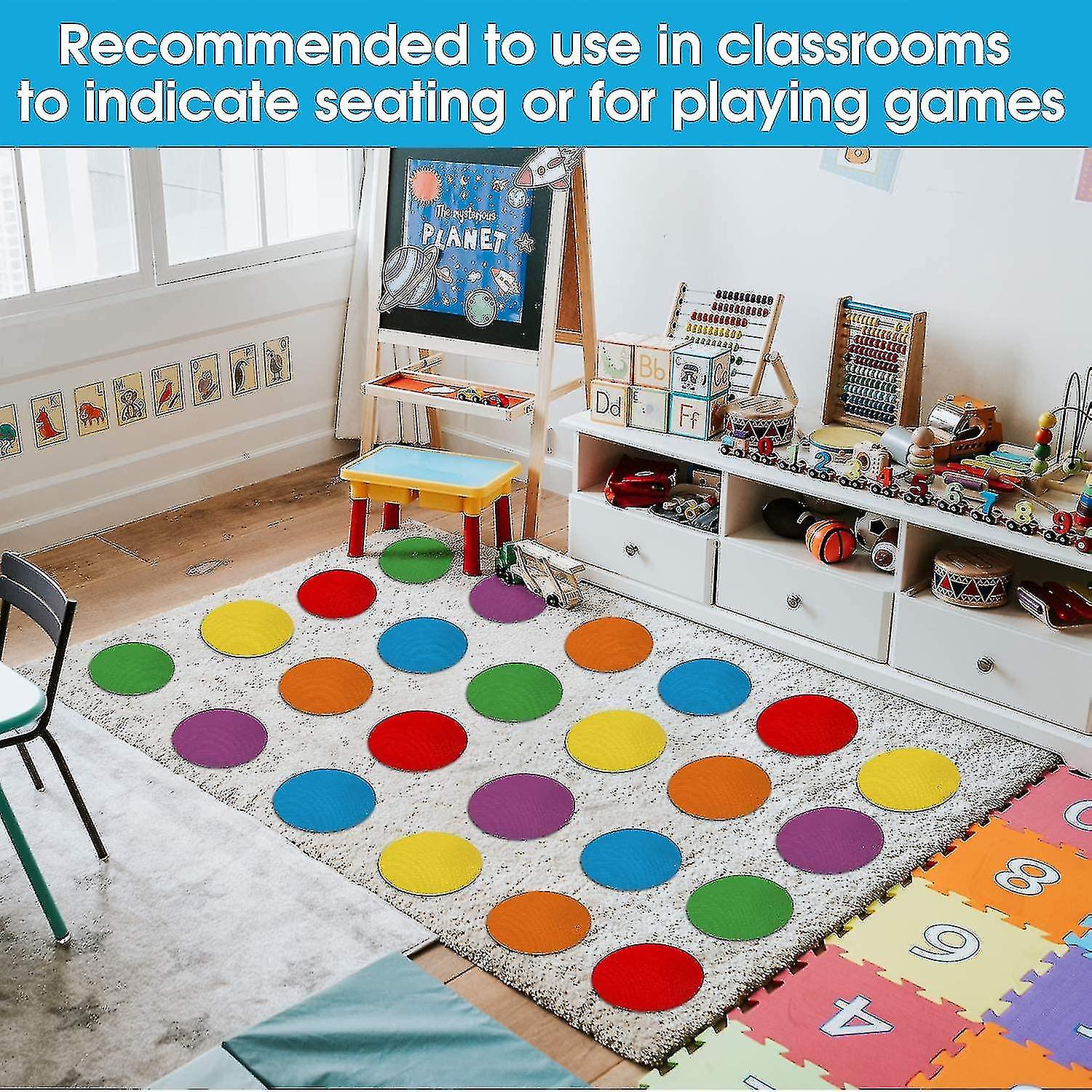 30 Pcs 5 Inch Carpet Circles Carpet Spot Markers Carpet Sitting Dot ...