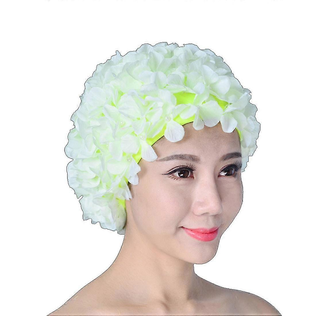 Women Swimming Cap, Floral Swimming Hat For Long Hair Short Hair, Super ...