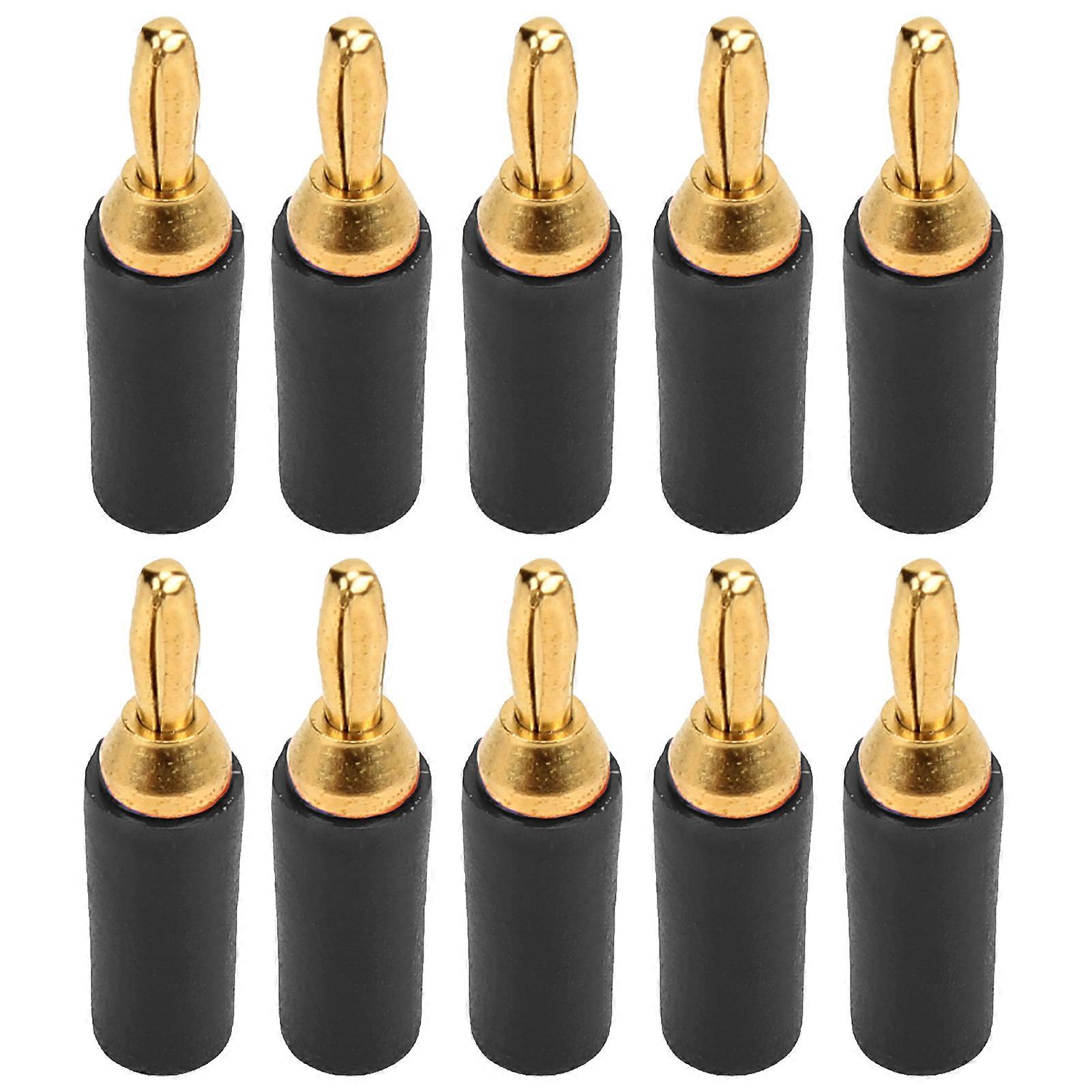 10PCS J.10007 2.5mm Brass Banana Plug Gold Plated Banana Plug Connector ...