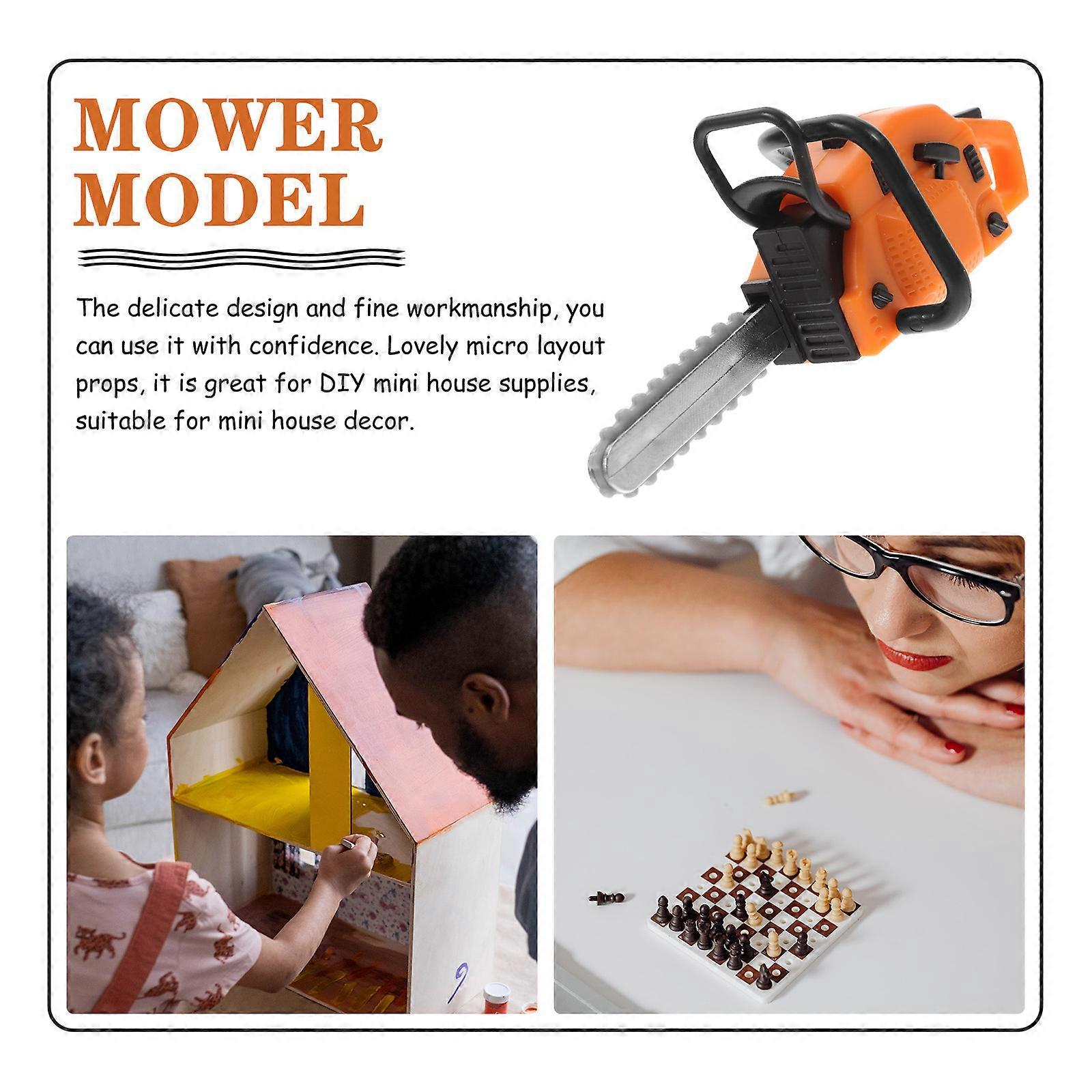 Mini Chainsaw Mower Model Doll House Chainsaw Mower Miniature Chainsaw ...