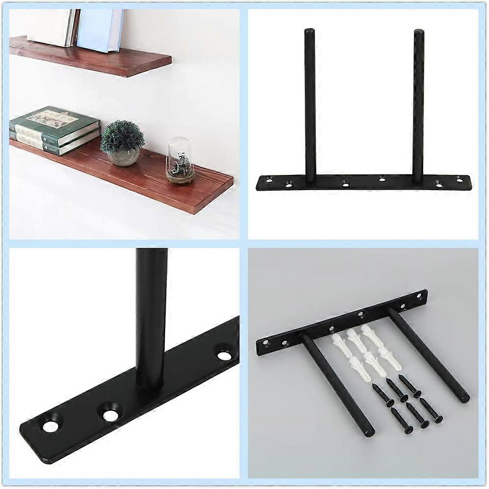 Set of 2 Invisible Floating Shelf Bracket Metal Bracket for Wall ...