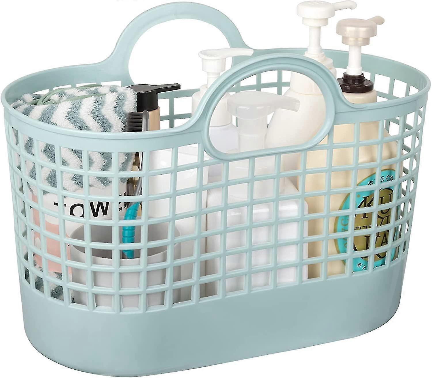 Portable Shower Caddy Basket, Plastic Storage Soft Carry Tote With ...