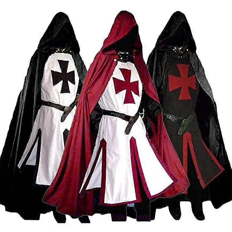 Mens Medieval Crusader Knights Templar Tunic Costumes Renaissance ...