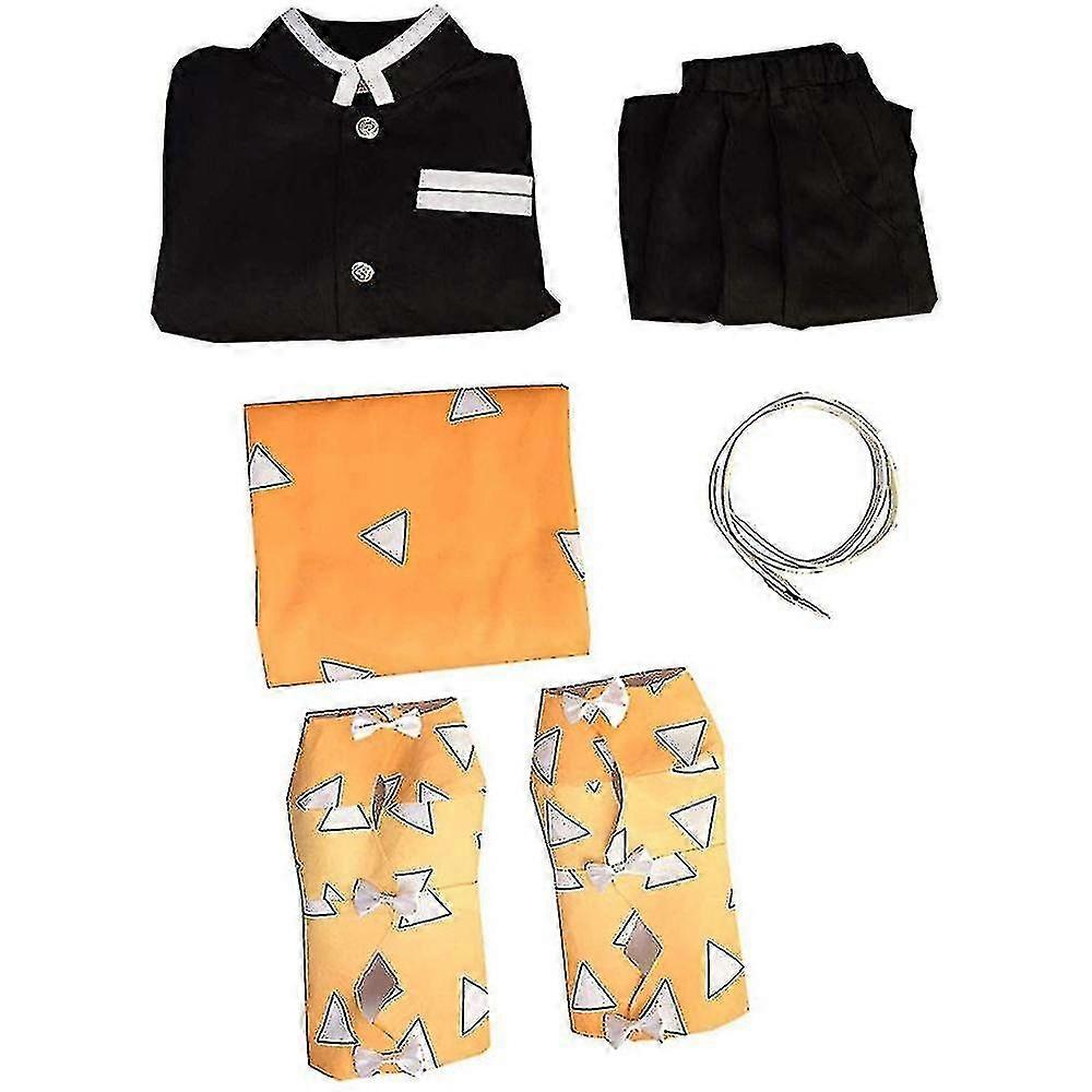 Demon Slayer Agatsuma Zenitsu Costume Kimono Uniform Outfits Halloween ...
