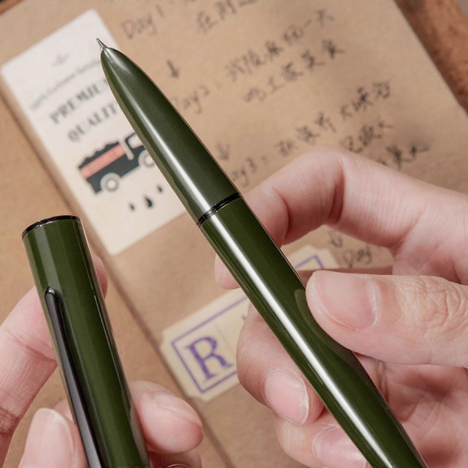 New Hongdian C1 Metal Fountain Pen EF/F Nib Snow White&Classic Retro ...