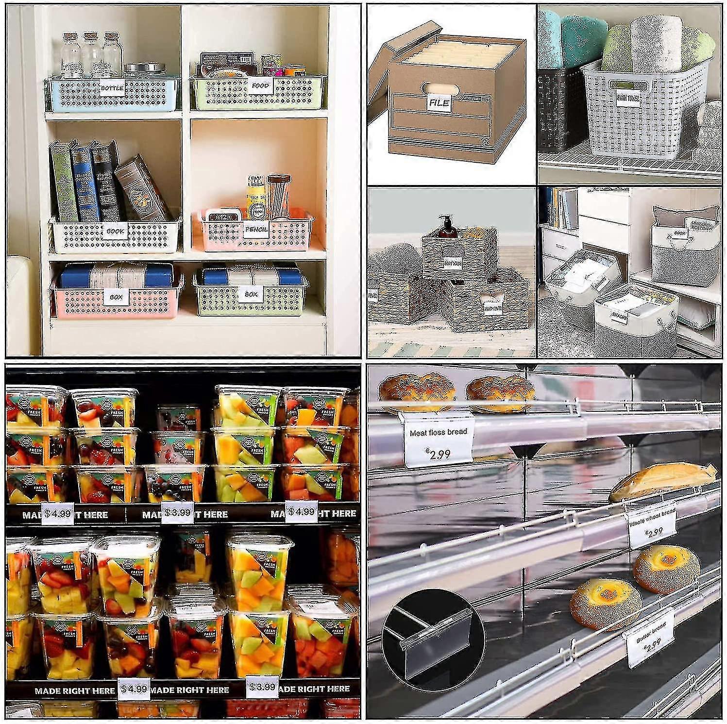 Pack Of 36 Transparent, Premium Pvc Label Holders, Plastic Price Tags ...