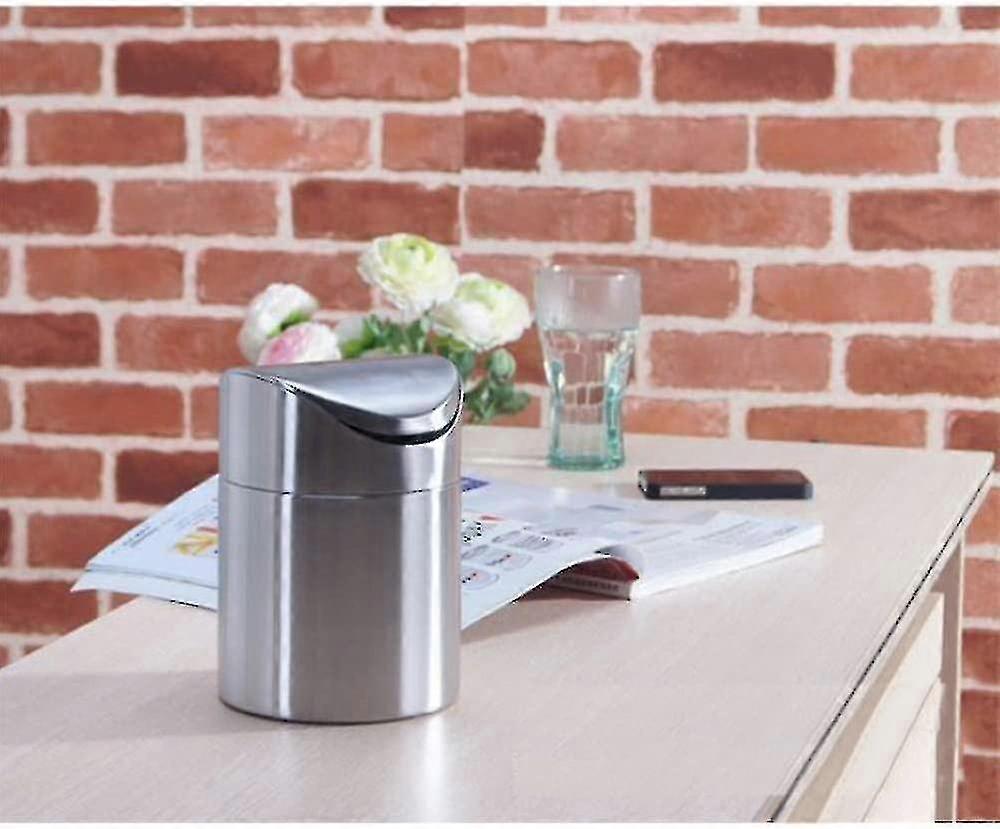 Table Waste Bin Table Waste Bin Stainless Steel Swing Lid ,12 X 16 Cm ...