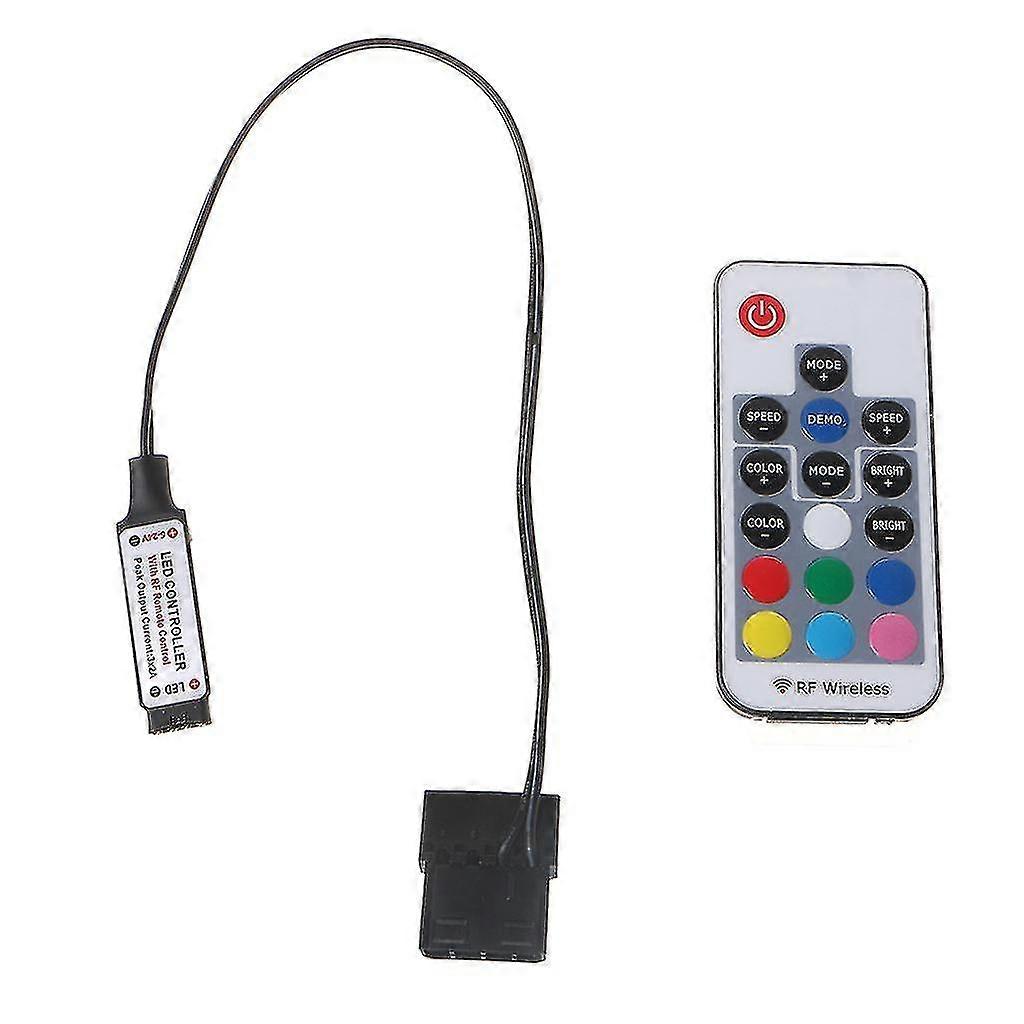 Rgb Controller Rf Wireless Remote Control For Case Led Light 3pin 5v ...