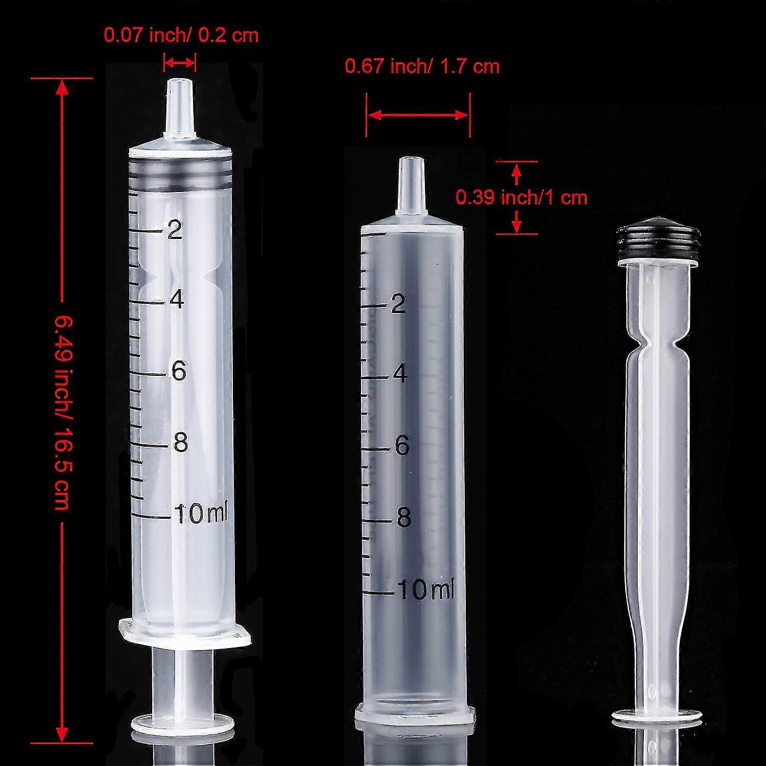 20 Packs 10 Ml Plastic Syringe With Measurement, No Needle Suitable For ...