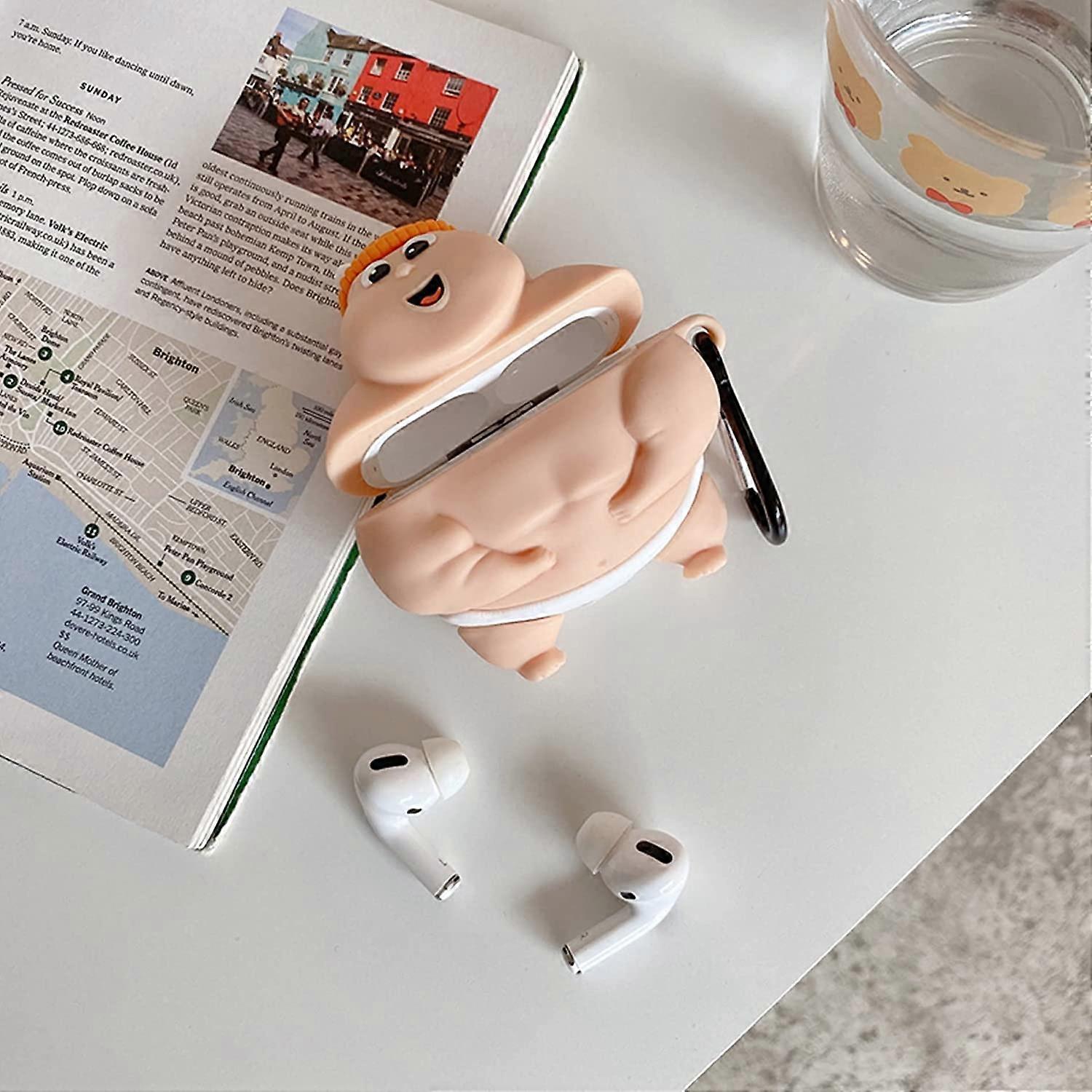 PVC Case for Airpods Pro, 3D Cute Cartoon Fat Boy Sumo Wrestler with ...