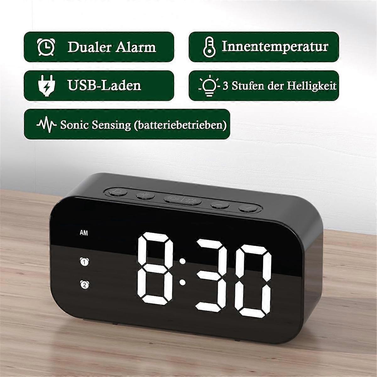 Alarm Clock, Digital Alarm Clock, Dimmable for the Bedroom, Plug-in ...