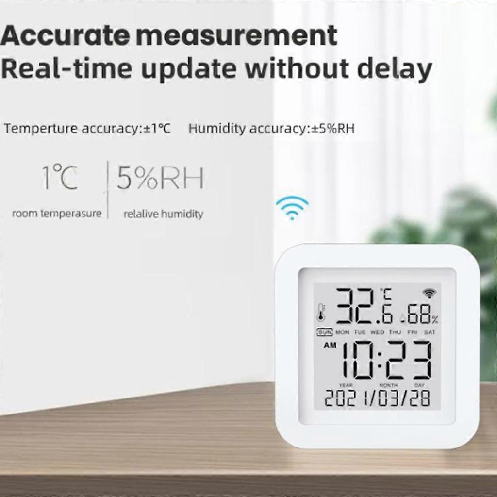 for Smart Digital WiFi Temperature Humidity Monitor TUYA Wireless ...