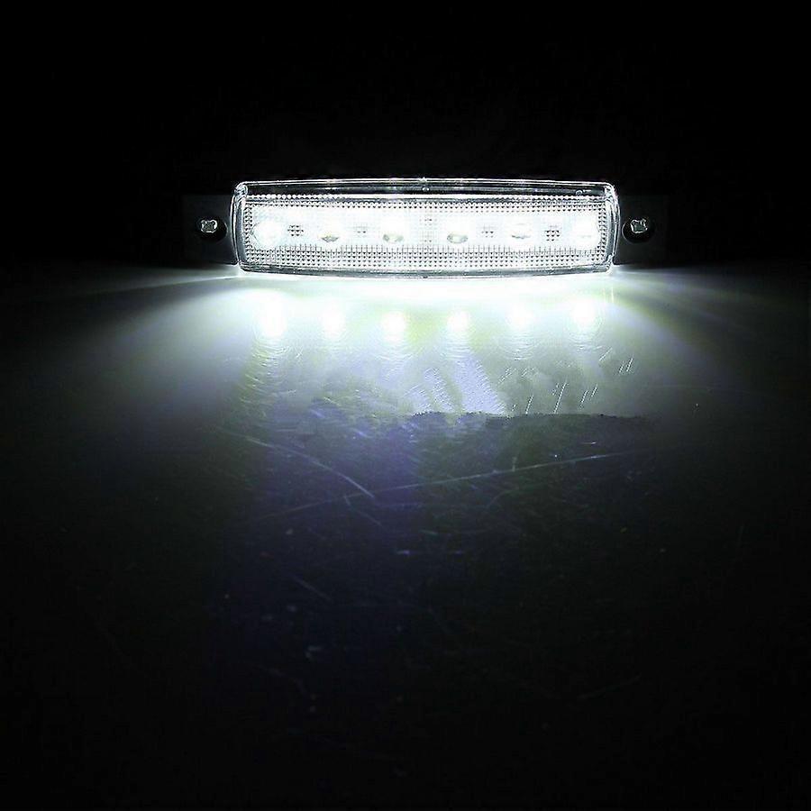External Car Lights Side Marker Lamps White 12V 6 LED For Trailer Truck ...