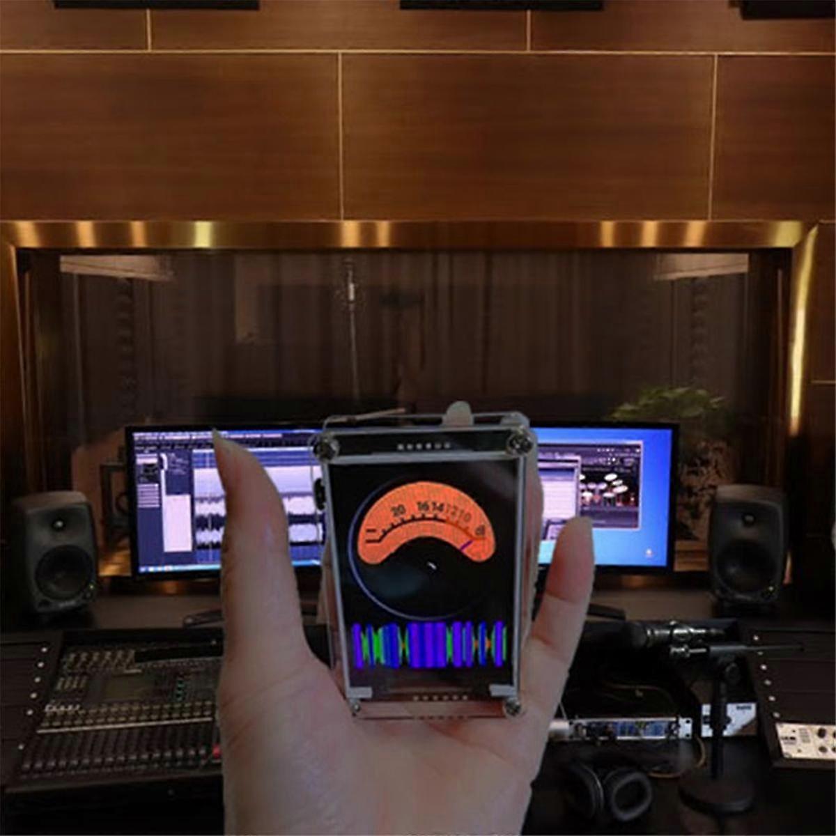 Voice Activated 1.3 Inch Music Spectrum Rhythm Level Indicator VU Meter ...
