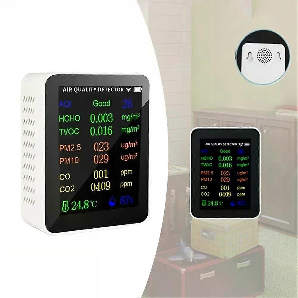 10 in 1 WiFi Air Quality Meter PM2 5 PM10 HCHO AQI Temperature Humidity ...