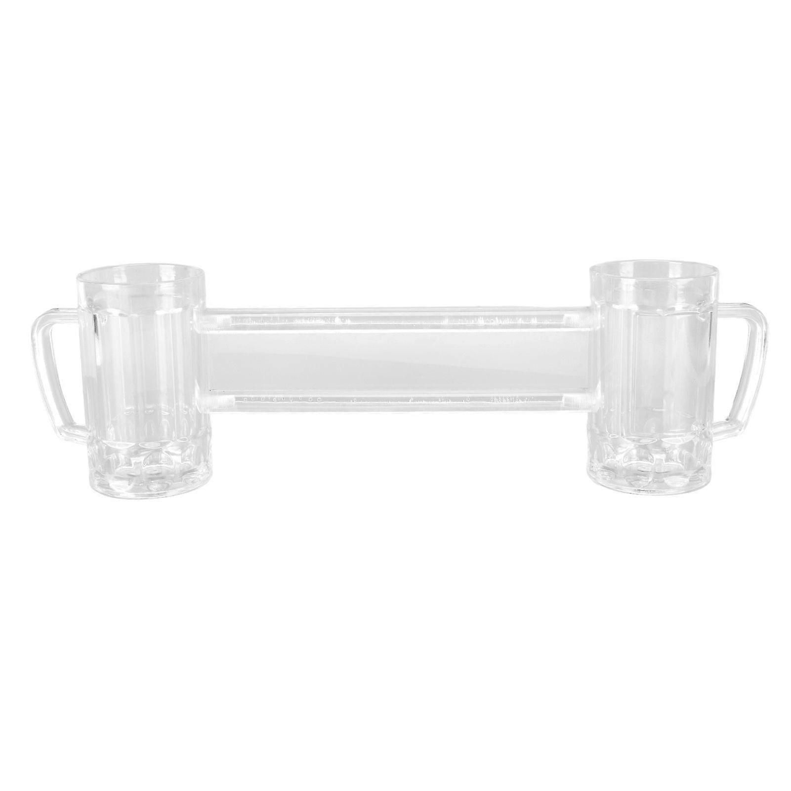 430ml Beer Mug Double Conjoined Beer Glass Drop Resistant Acrylic Beer ...