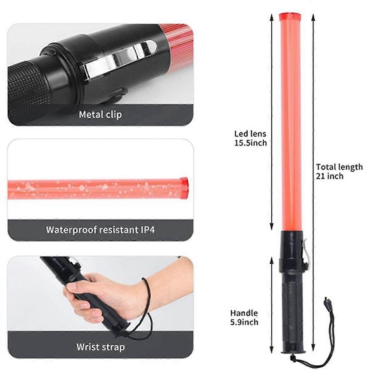 Traffic Batons, Led Traffic Control Stick,Safety Light Batons | Fruugo UK