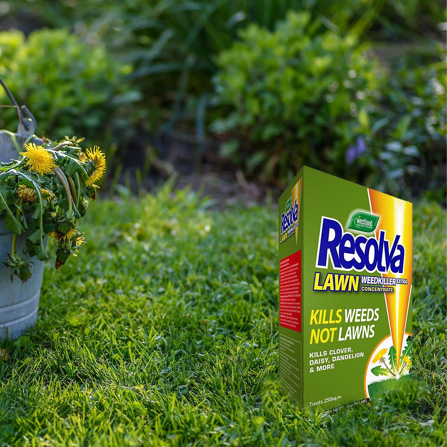 Resolva Lawn Weedkiller Extra Concentrate For Garden treats 250sq.m ...