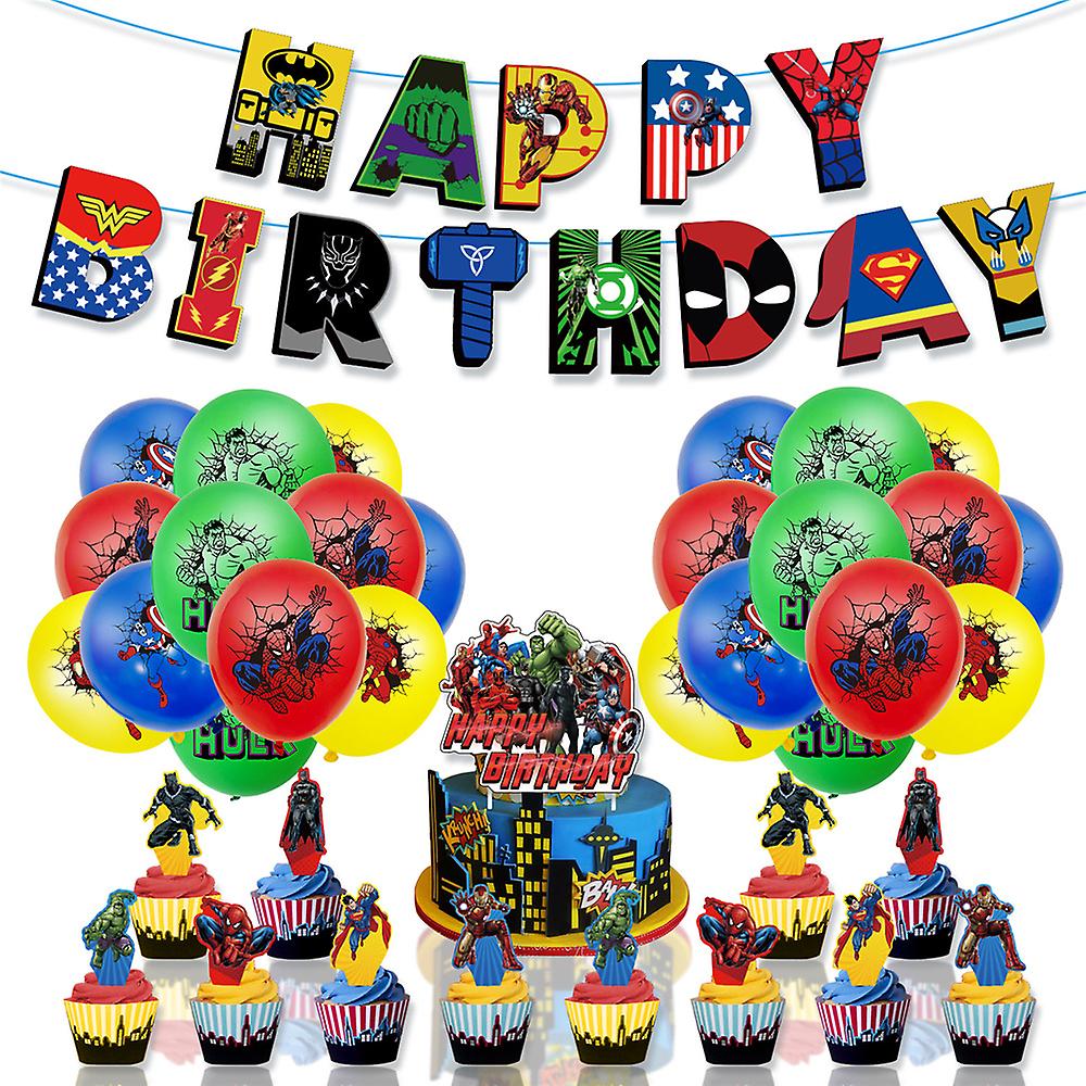 Marvel Avengers Superhero Themed Birthday Party Supplies Balloons ...