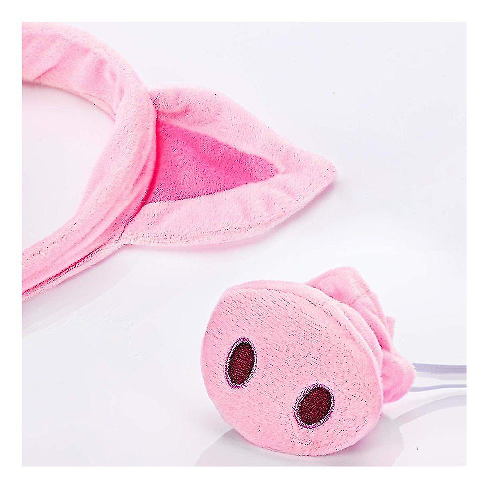 Pig Costume Set Pig Ears Nose Tail And Bow Tie Pink Pig Costume Set ...