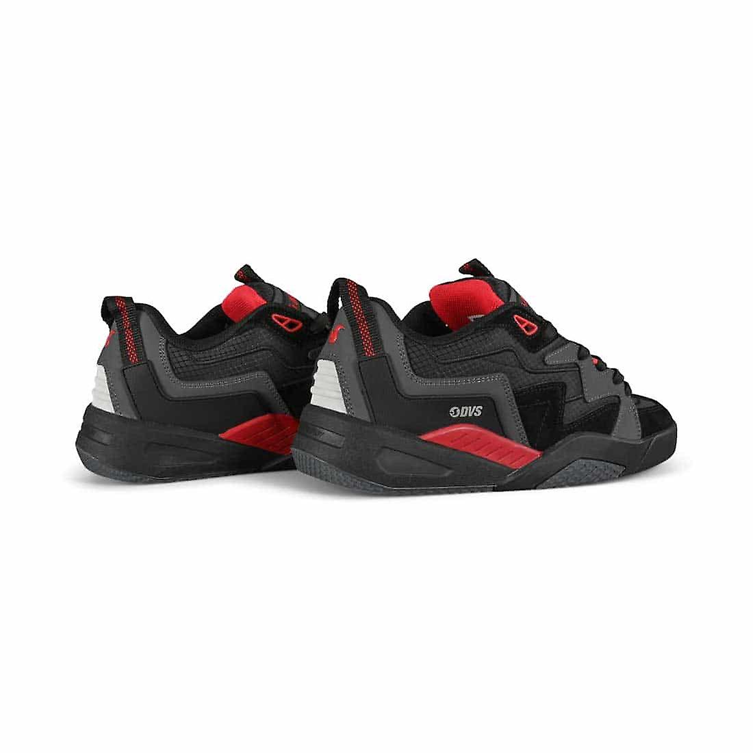 DVS Devious Skate Shoes - Charcoal/Black/Red | Fruugo UK
