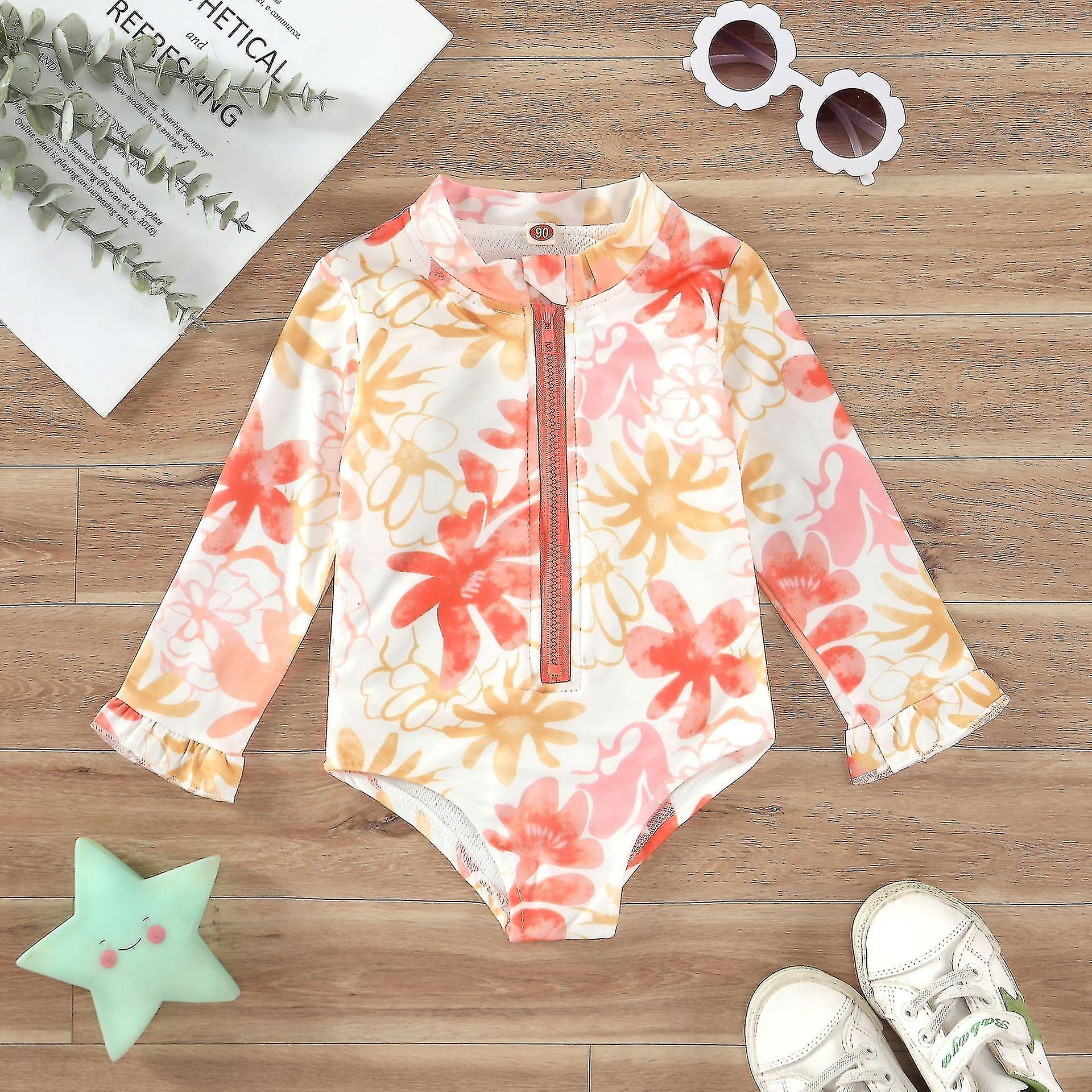 Children's Rainbow Swimsuit Zipper Bikini Harness Type Triangle ...