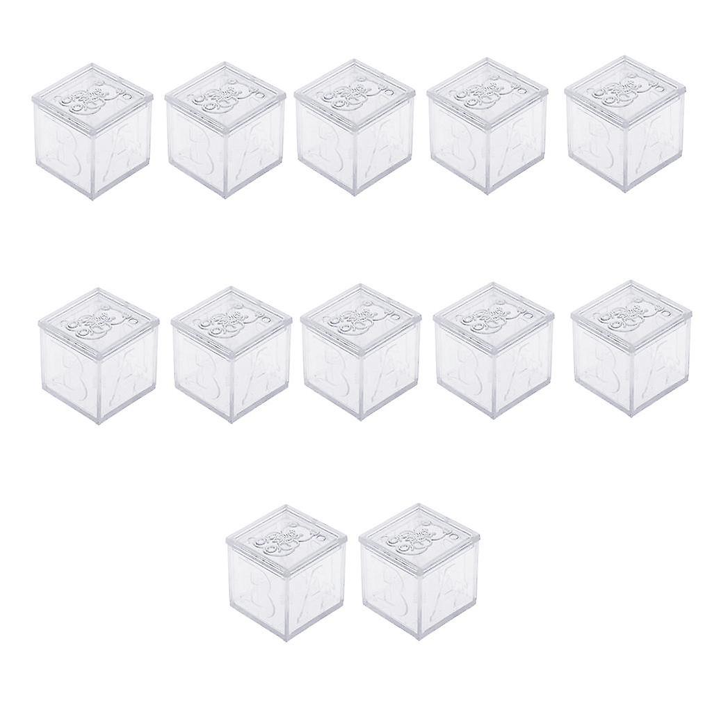 Building Blocks Candy Box Wedding Baby Shower Party Gift Favor Clear ...