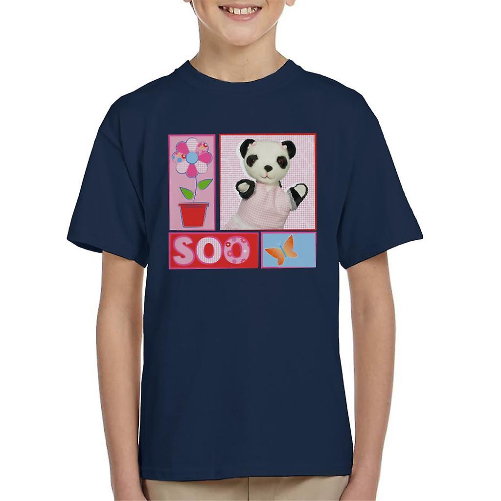 Sooty Soo Retro Floral Kid's T-Shirt | Fruugo US