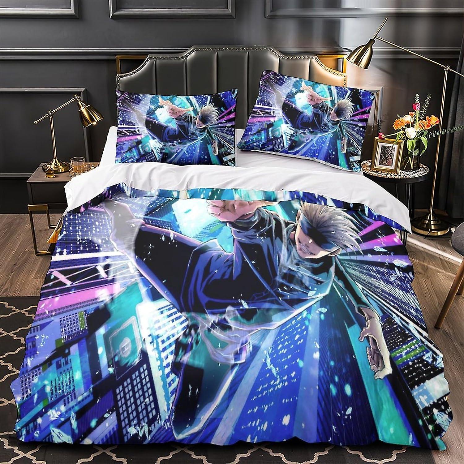 3D Anime Satoru Gojo Duvet Cover Stitch Bedding Jujutsu Kaisen Printing ...
