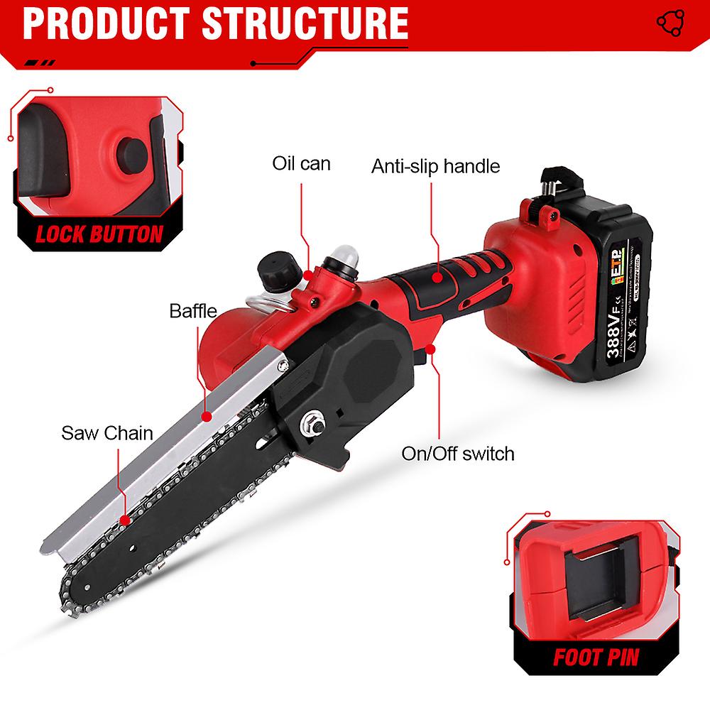 Onevan 30000rpm 6 Inch Brushless Electric Saw 3000w Cordless Garden ...