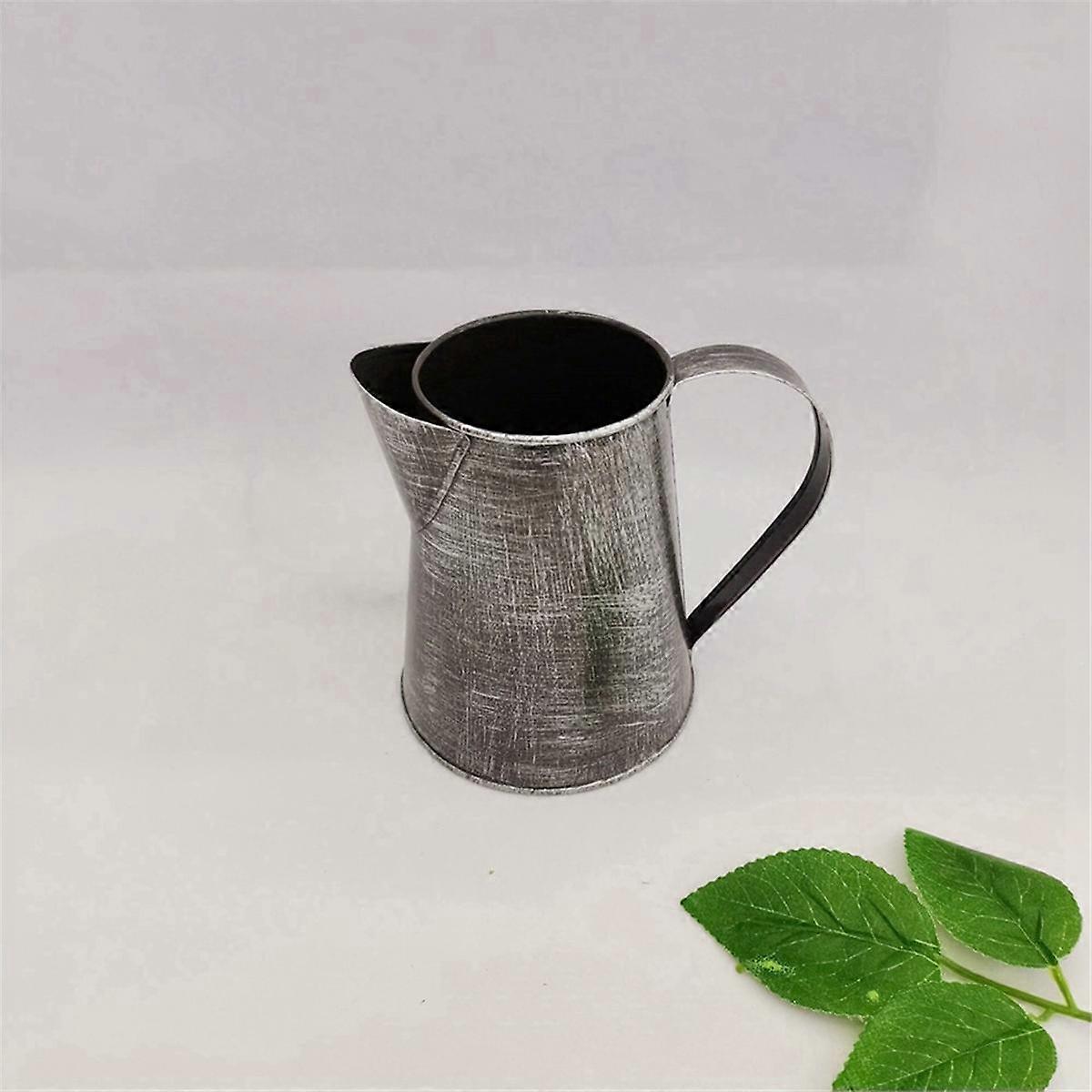 Metal Vase Decorative Shabby Pitcher Flower Holder Metal Vase with ...