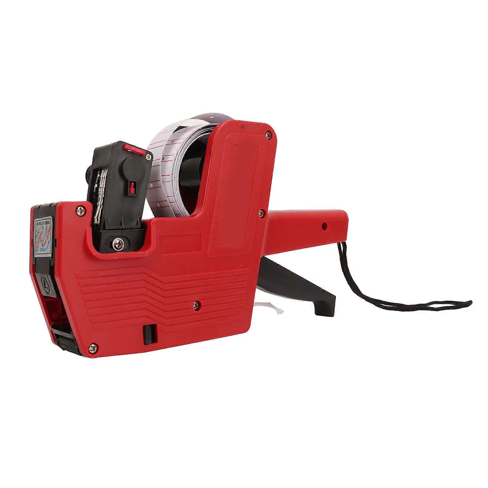 Price Label Gun Small Tag Sticker Maker Machine Red with Ink Shaft 10 ...