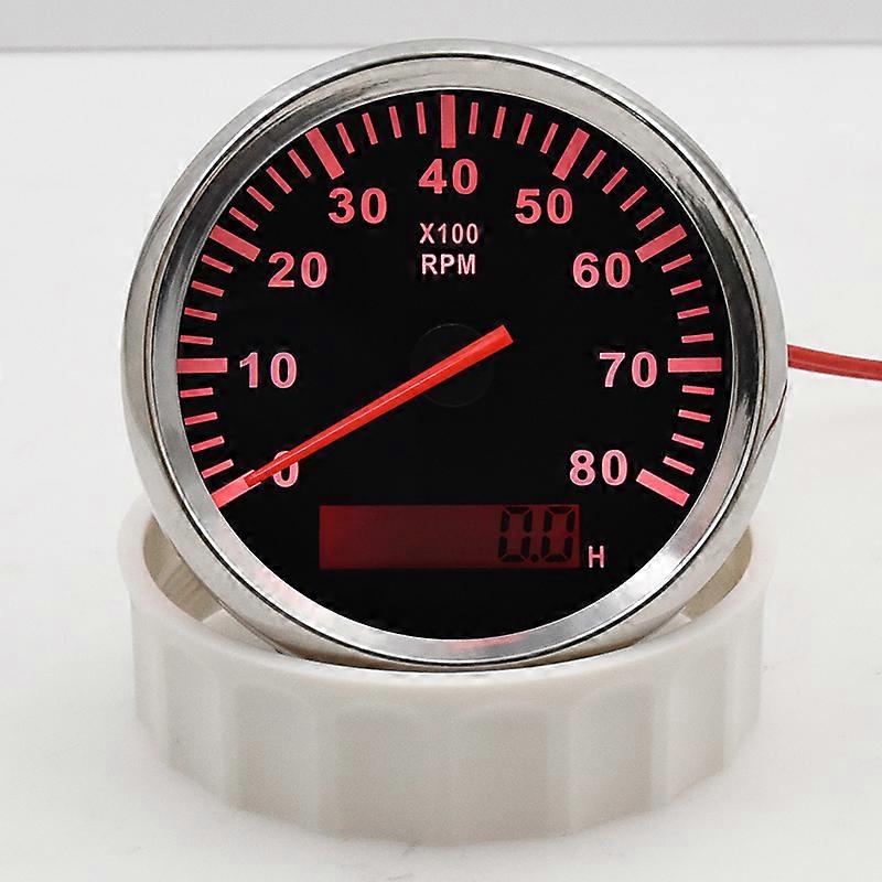 Boat Tachometer Marine Car Tacho Meter with LCD Hourmeter 4000/6000 ...