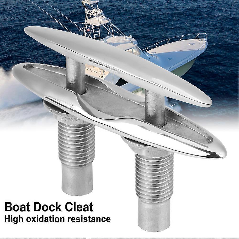 6" Boat Ship Mooring Dock Neat Cleat 316 Stainless Steel Double Deck ...