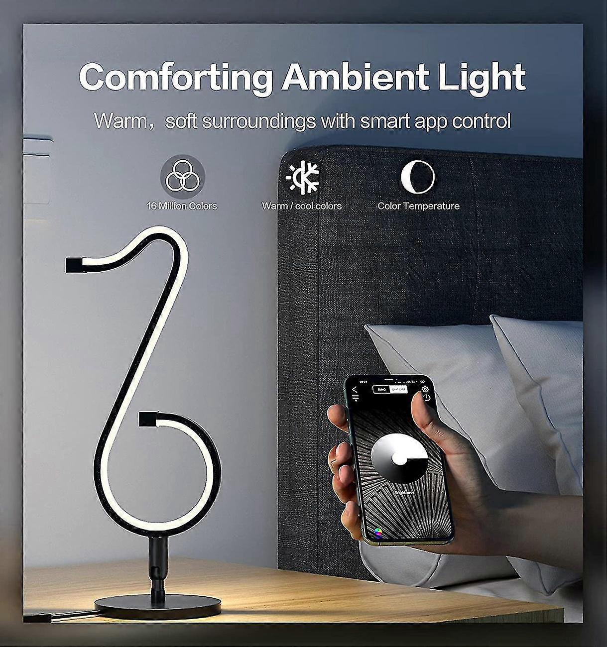 Table-Wall Modern-Lamp Music-Dimmable Smart-LED - 210 Mode APP Control ...