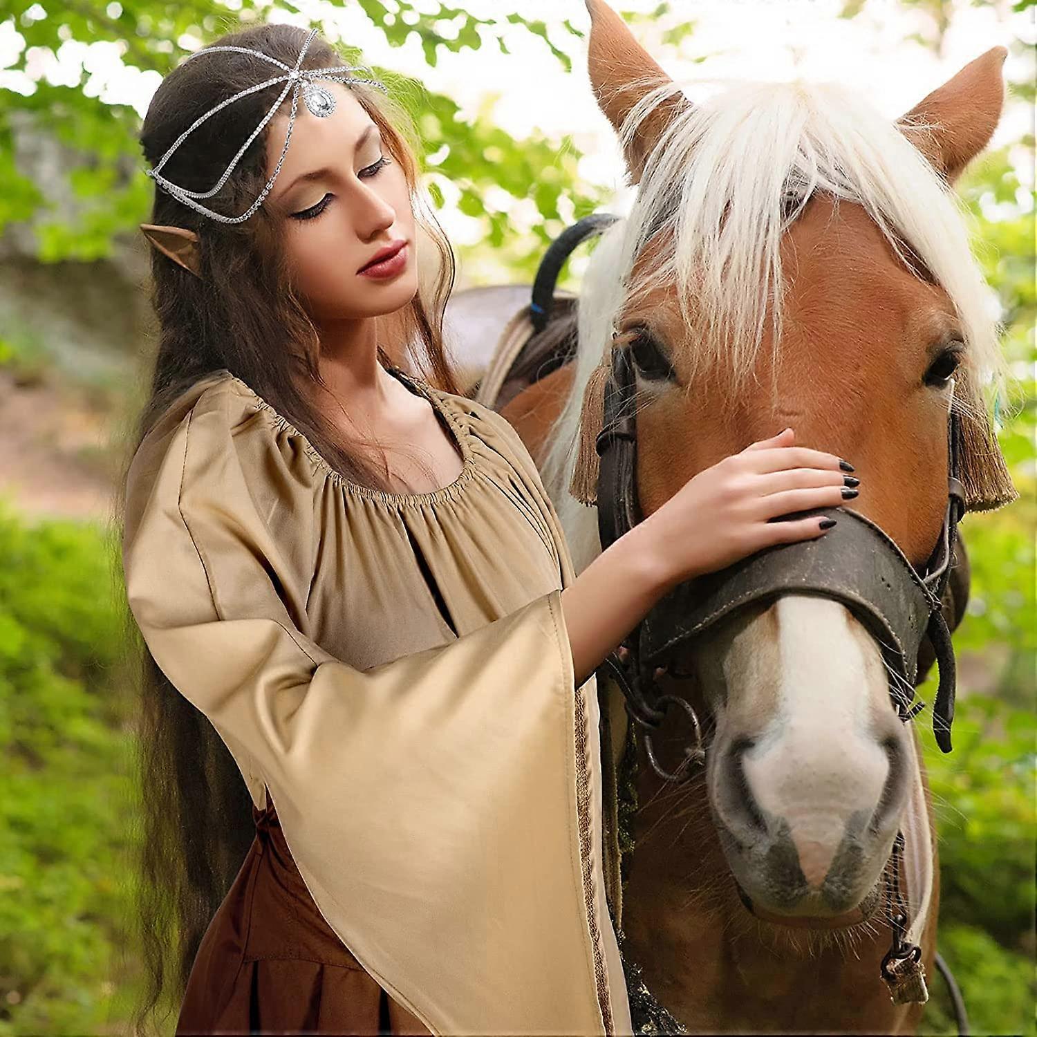 5 Packs Fairy Elf Costume Renaissance Traditional Irish Viking Dress ...