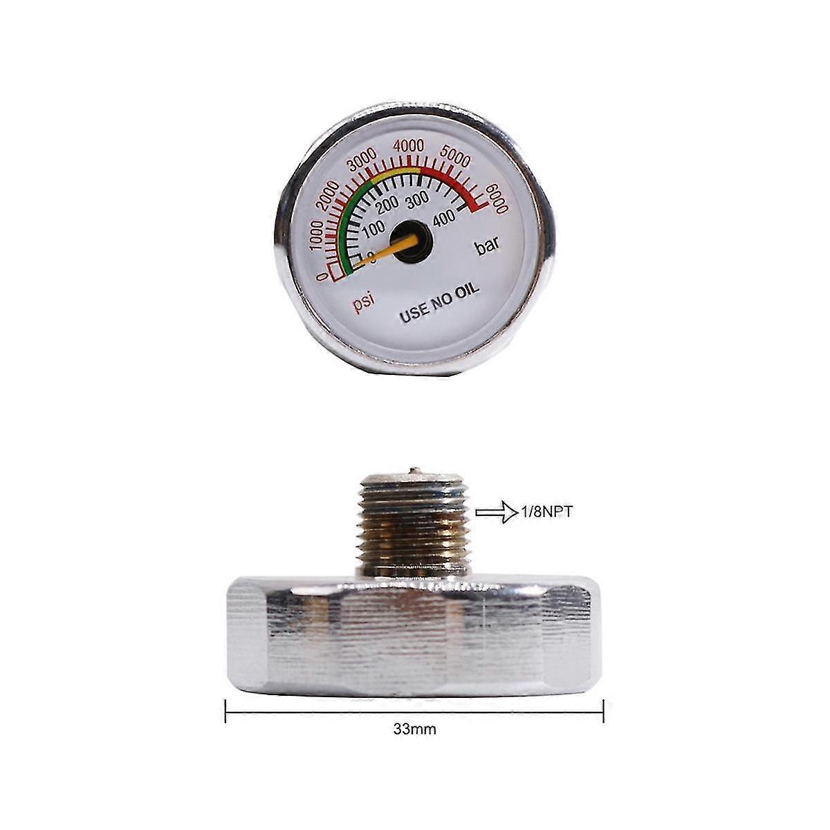 33mm 6000Psi/400Bar 1/8NPT Thread Back Axial Connection Gas Pressure ...