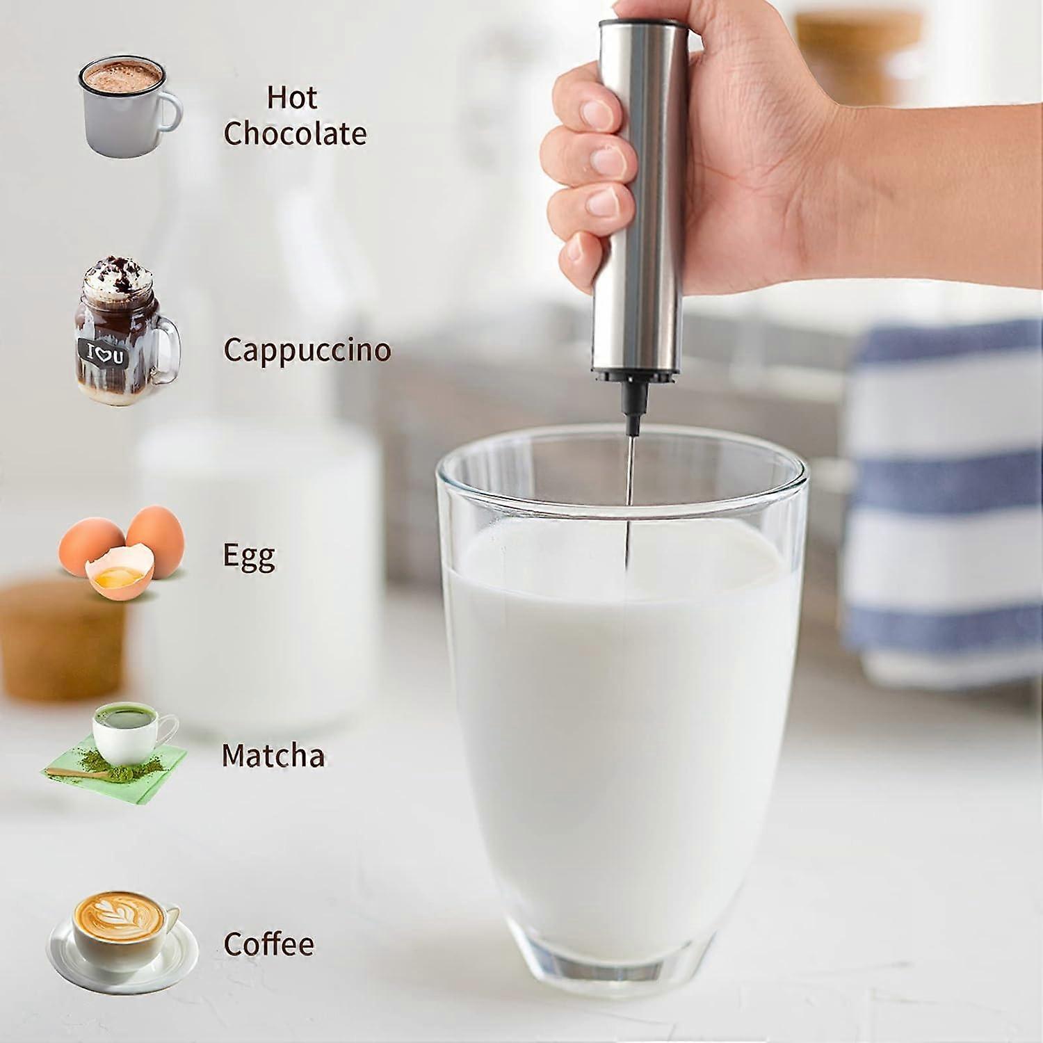 HEYTEA Milk Frother Handheld, Electric Hand Foamer for Drink Mixer ...