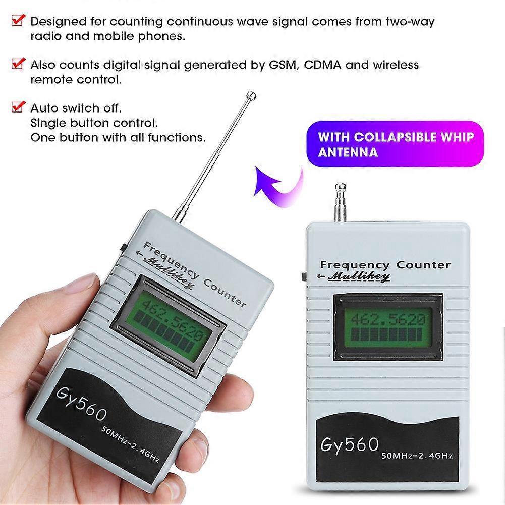 GY560 50Mhz to 2.4Ghz Portable Frequency Counter Two Way Radio ...