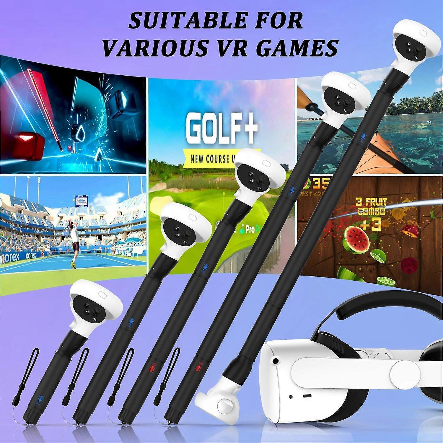 1 Pair For Meta Quest 2 VR Extension Grips VR Game Controllers Handle ...