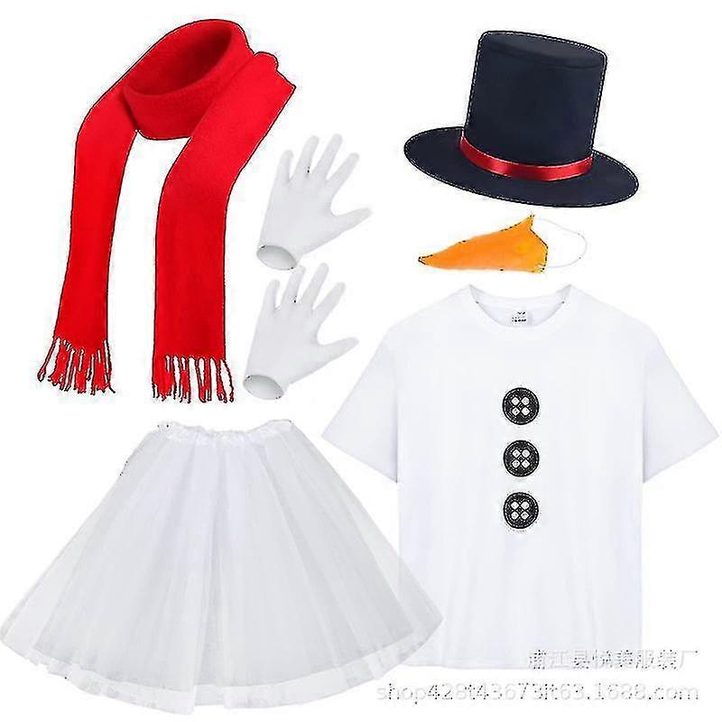 Christmas Costume Christmas Snowman Cosplay Costume Adult Snowman Short ...