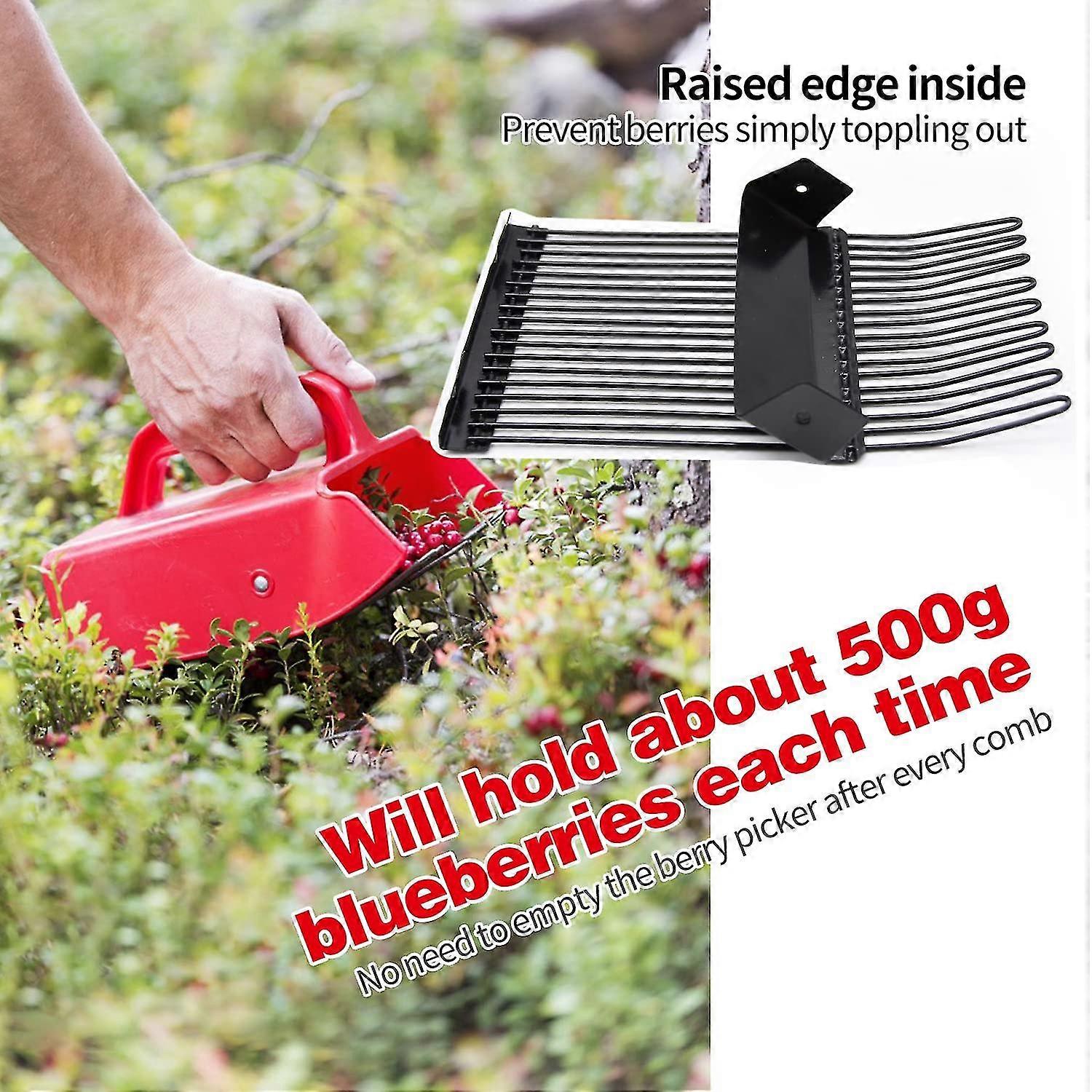 1/2/4 Pack Berry Picker, Berry Pickers and Rakes with Metallic Comb and ...