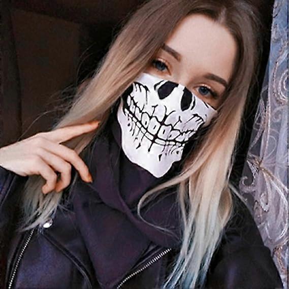 White Skeleton Gloves and Skull Face Mask Ghost Face Mask Ghost Bones ...