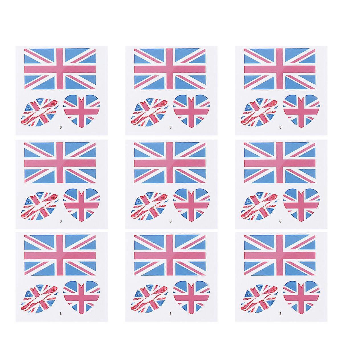 25 Sheets Disposable National Flag Stickers Temporary Waterproof ...