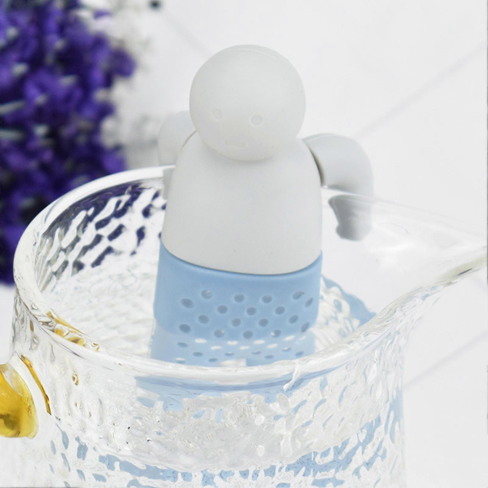 JiKaiX Hanging Silicone Tea Infuser Fine Mesh Man Shape Food Grade ...