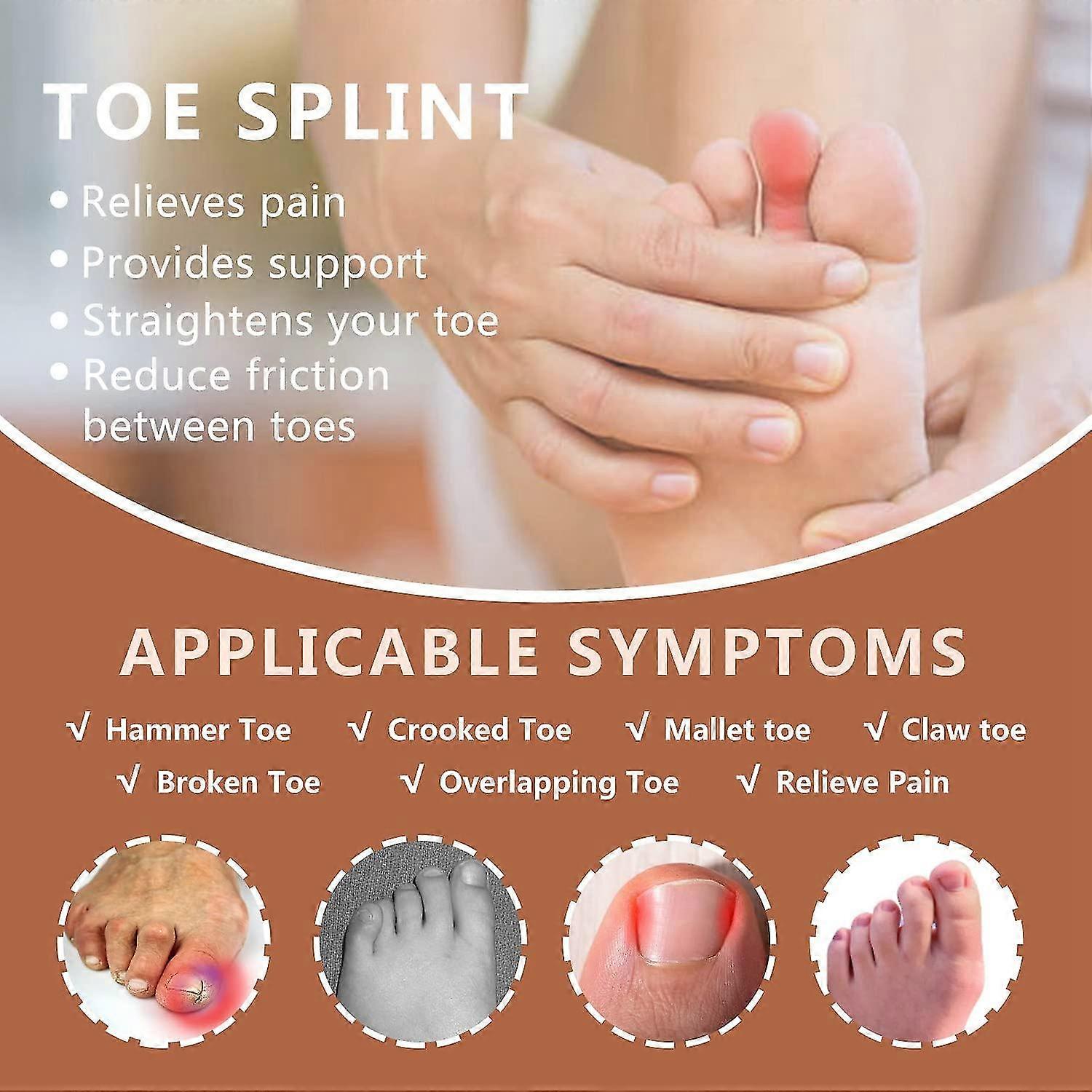 Toe Splint U-shaped Toe Corrector Brace Toe Straightener Of Adjustable ...