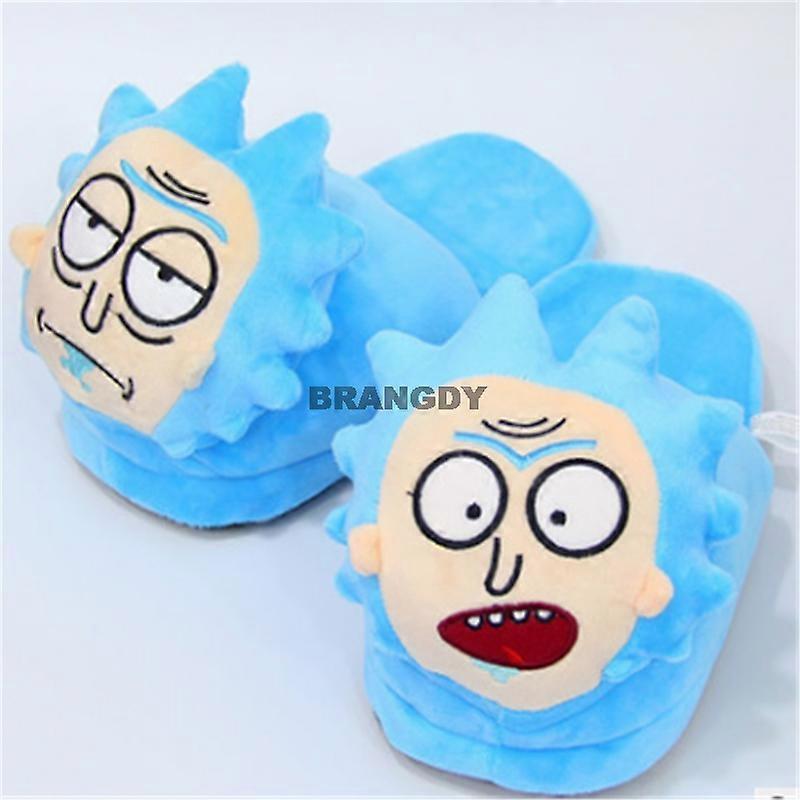 28cm Rick Pickle Rick Skellington Soft Plush Slippers Hot Bedroom Shoes ...