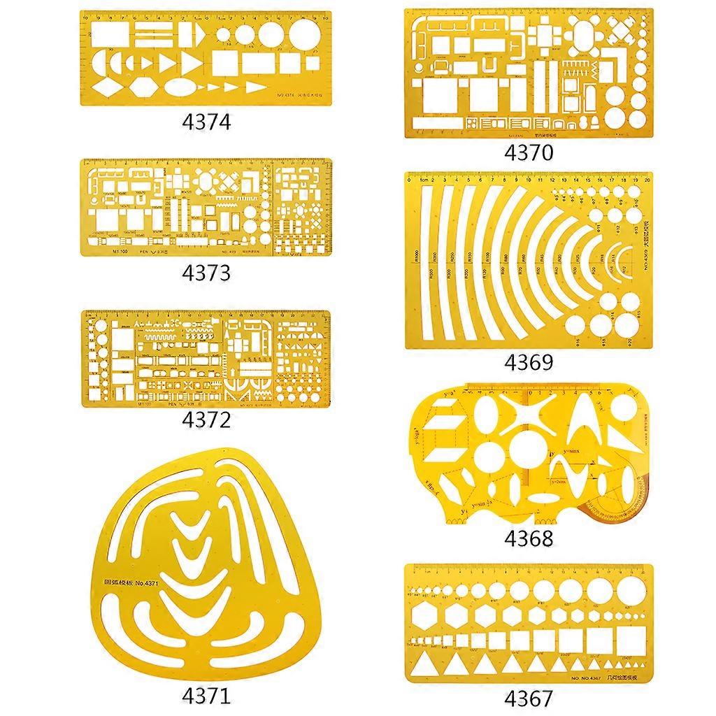 Professional Architectural Template Ruler Drawing Stencil Measuring ...