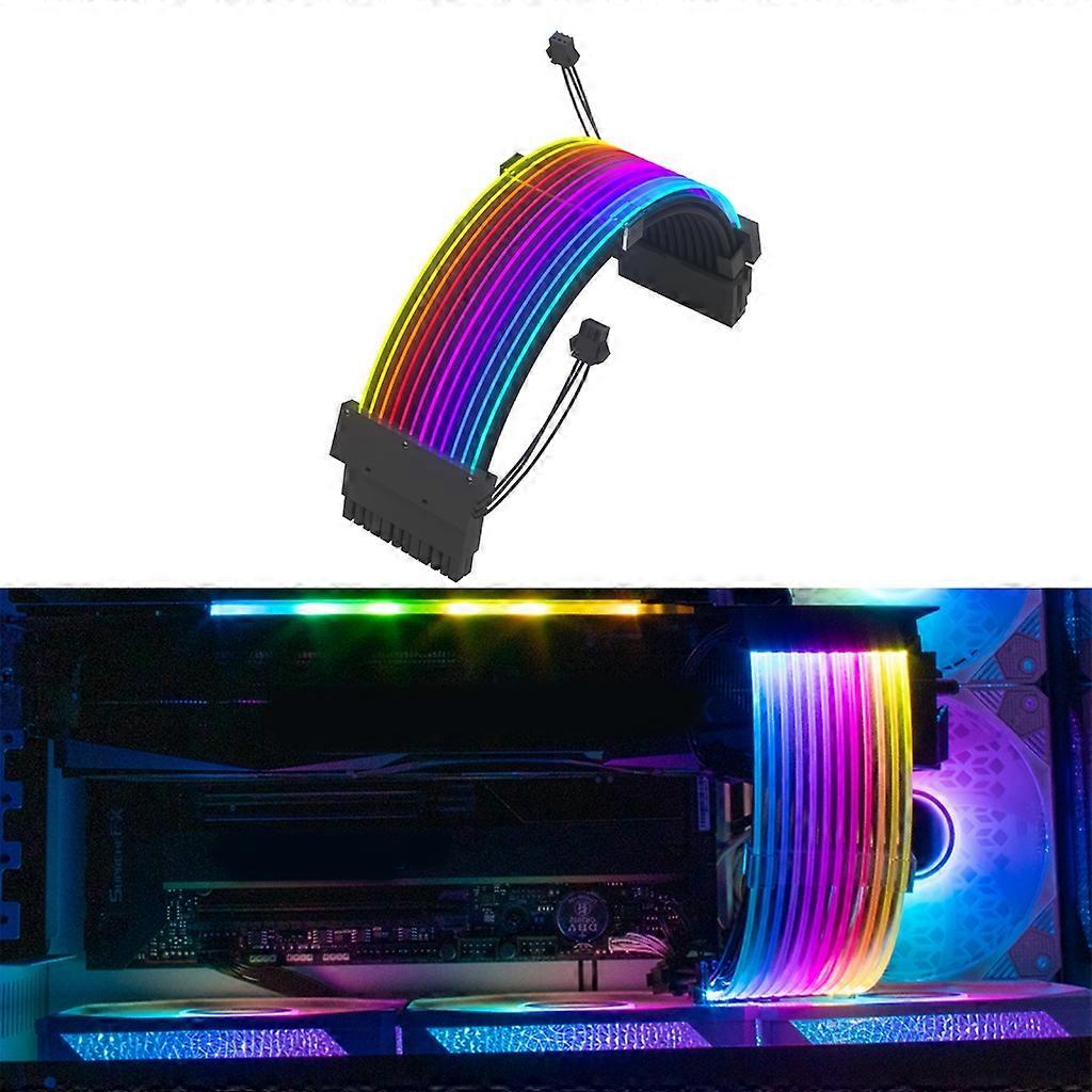 24P PVC ARGB Extension Cable for DIY PC Enthusiasts Strimer Extension ...